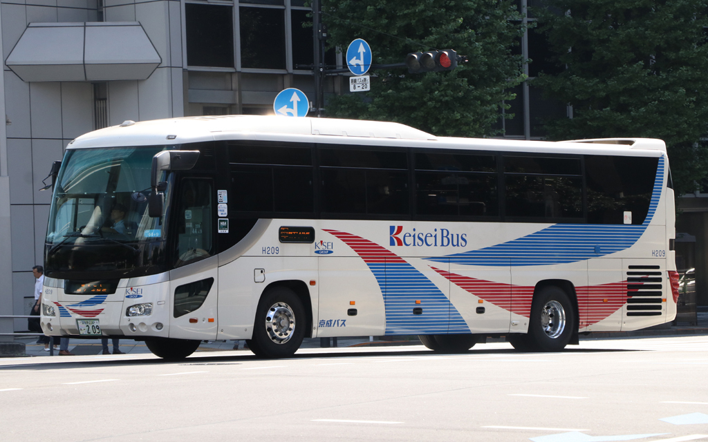 京成バス H209 習志野230あ・209: exhaust note.